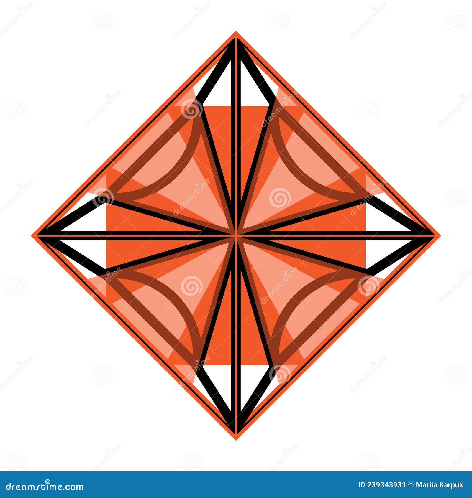 Abstract Geometric Outline Pattern Design on White Background Stock ...