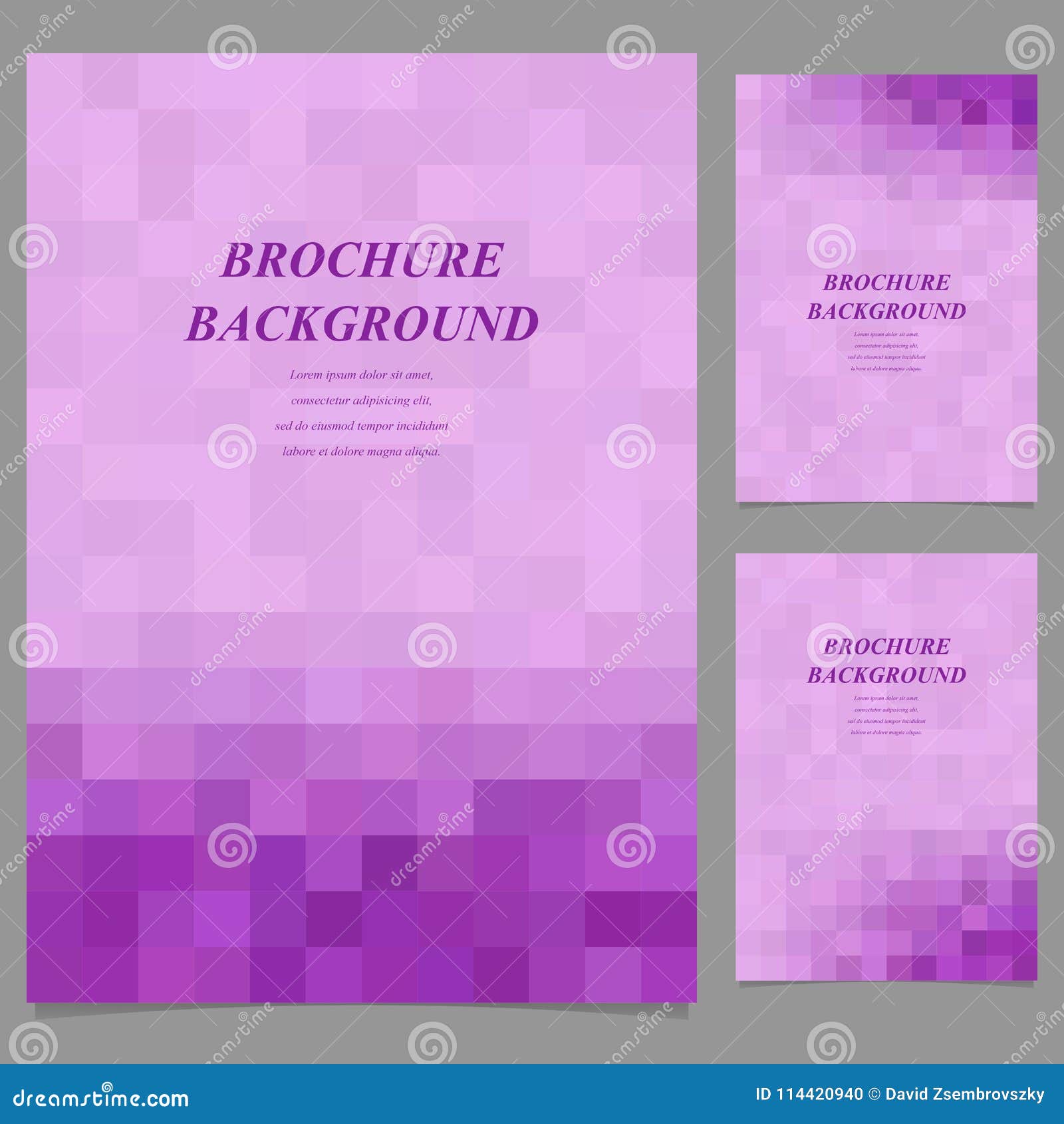 Abstract Geometric Page Template Background Set Stock Vector ...