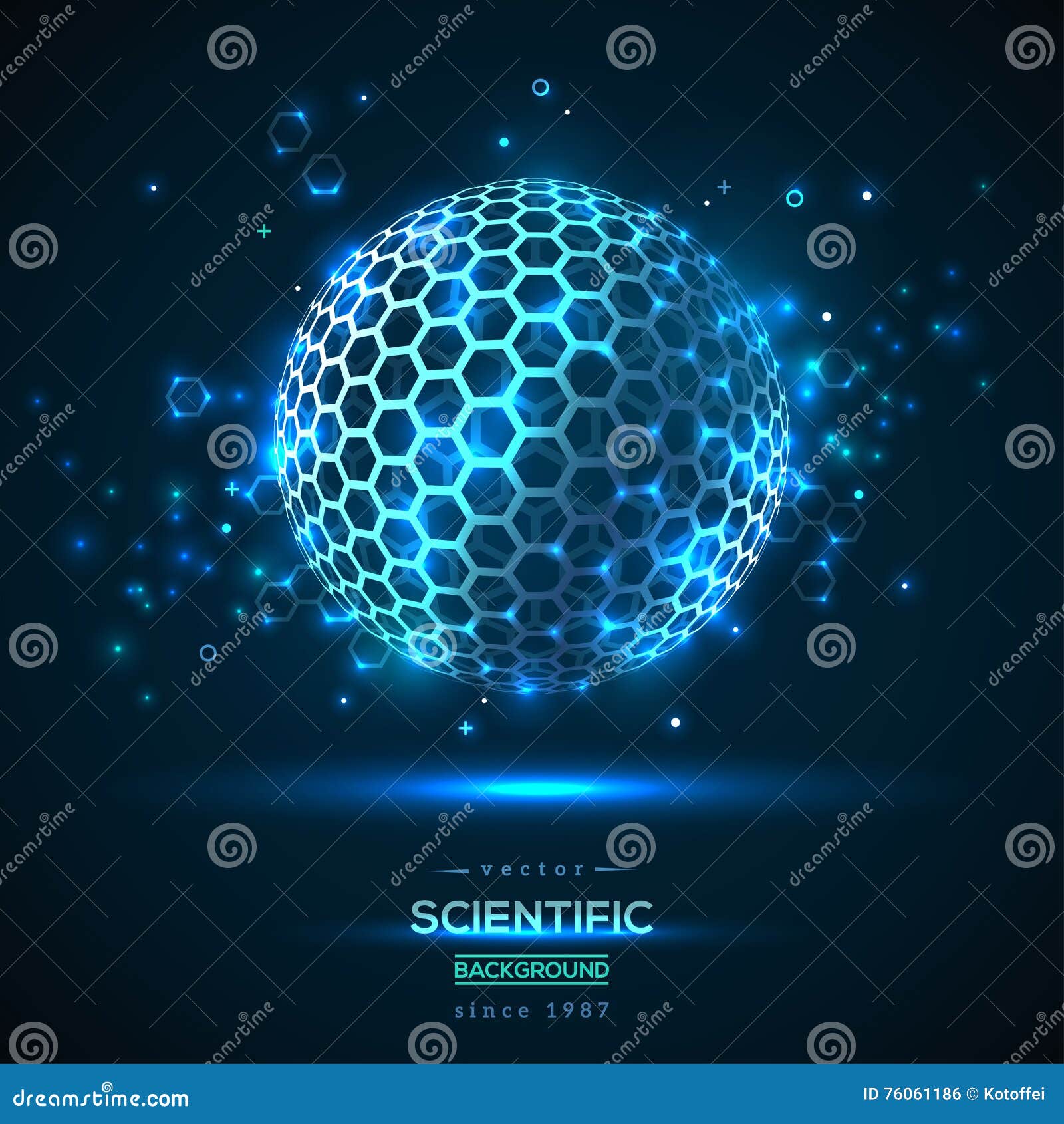 Abstract Geometric Particle Fullerene Stock Vector - Illustration of ...