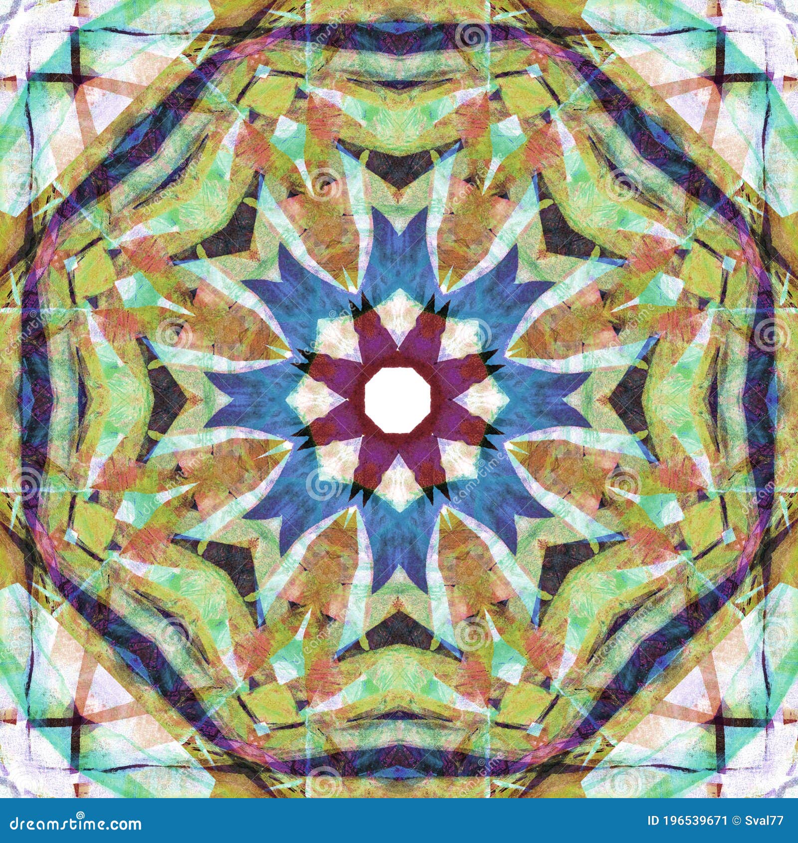 Abstract Geometric Pattern in the Ancient Style, Hand Drawn Artwork ...