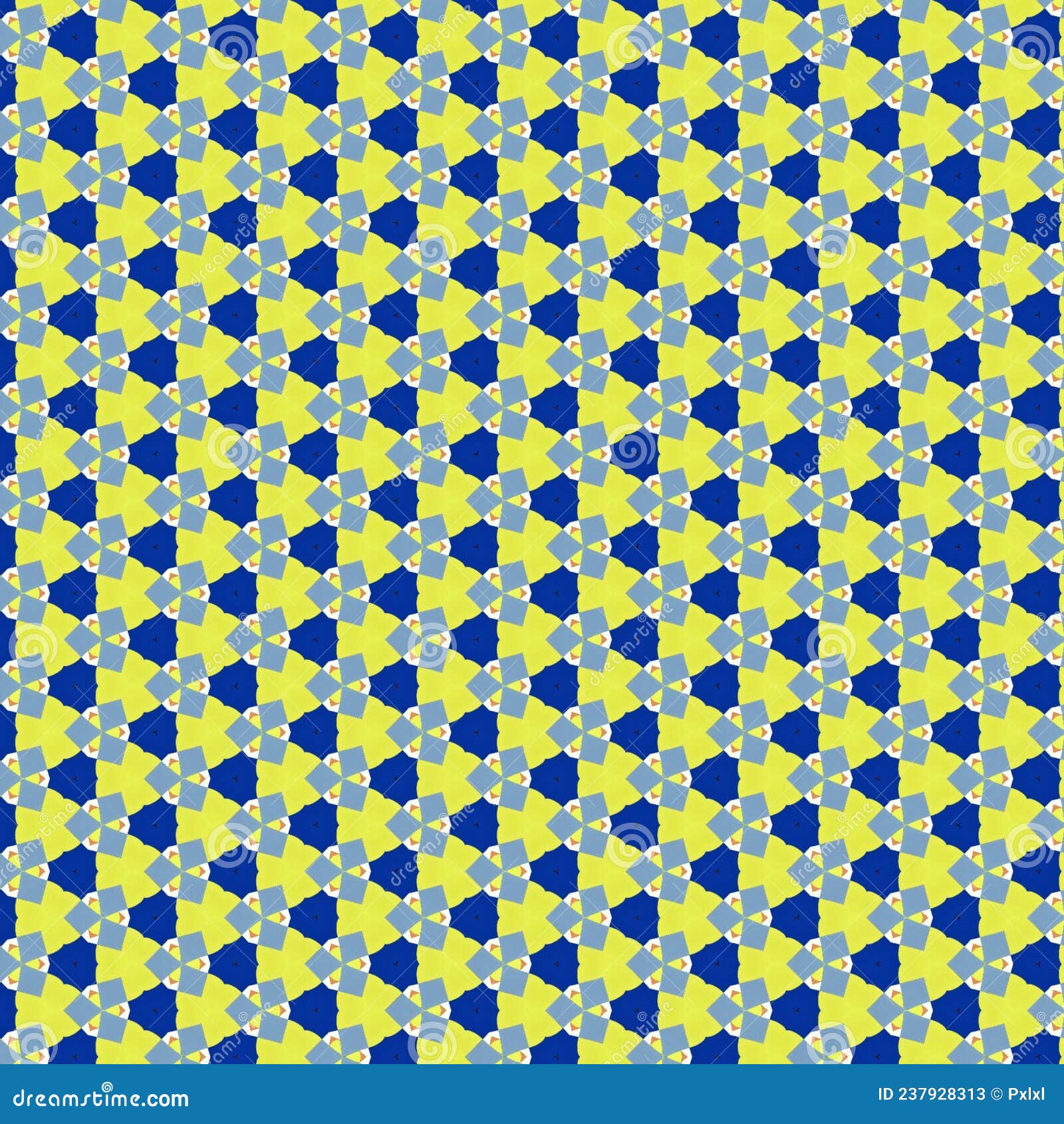 Abstract Geometric Pattern Background in Blue and Yellow Stock ...