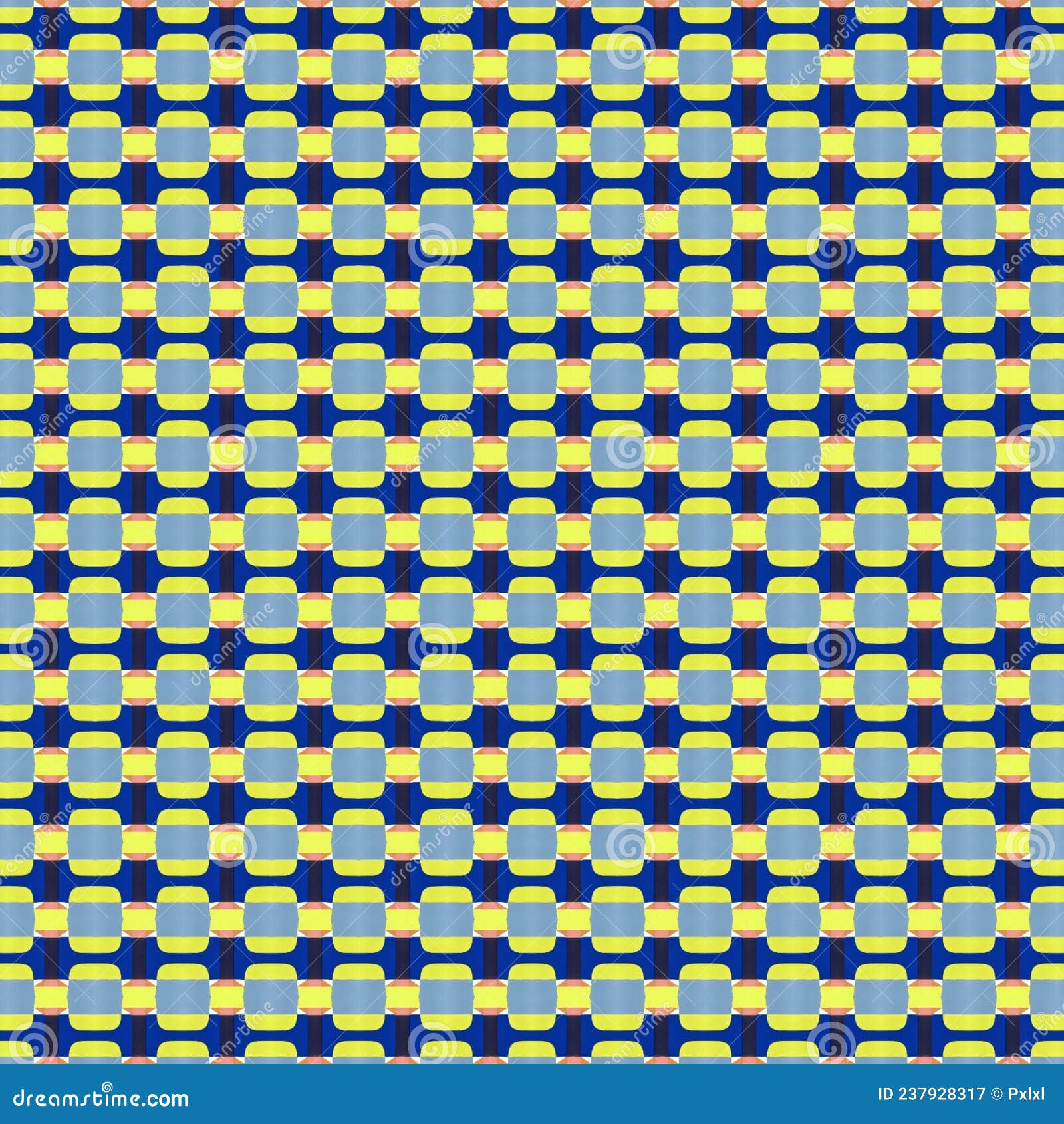 Abstract Geometric Pattern Background in Blue and Yellow Stock ...