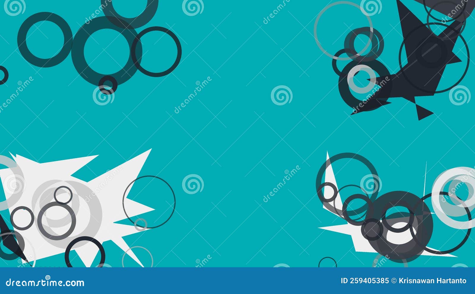 Abstract Blue Pattern Background with Random Object Stock Illustration ...