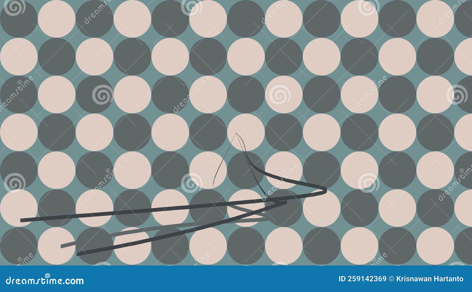 Abstract Green Geometric Pattern Background with Random Object Stock ...