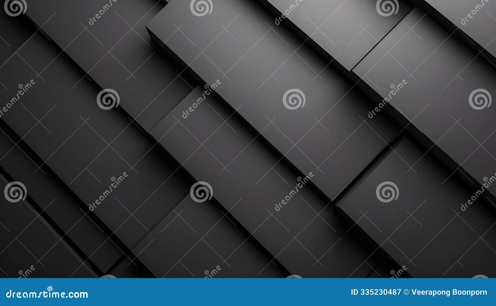 Abstract Geometric Pattern of Black Rectangular Shapes in a Diagonal ...
