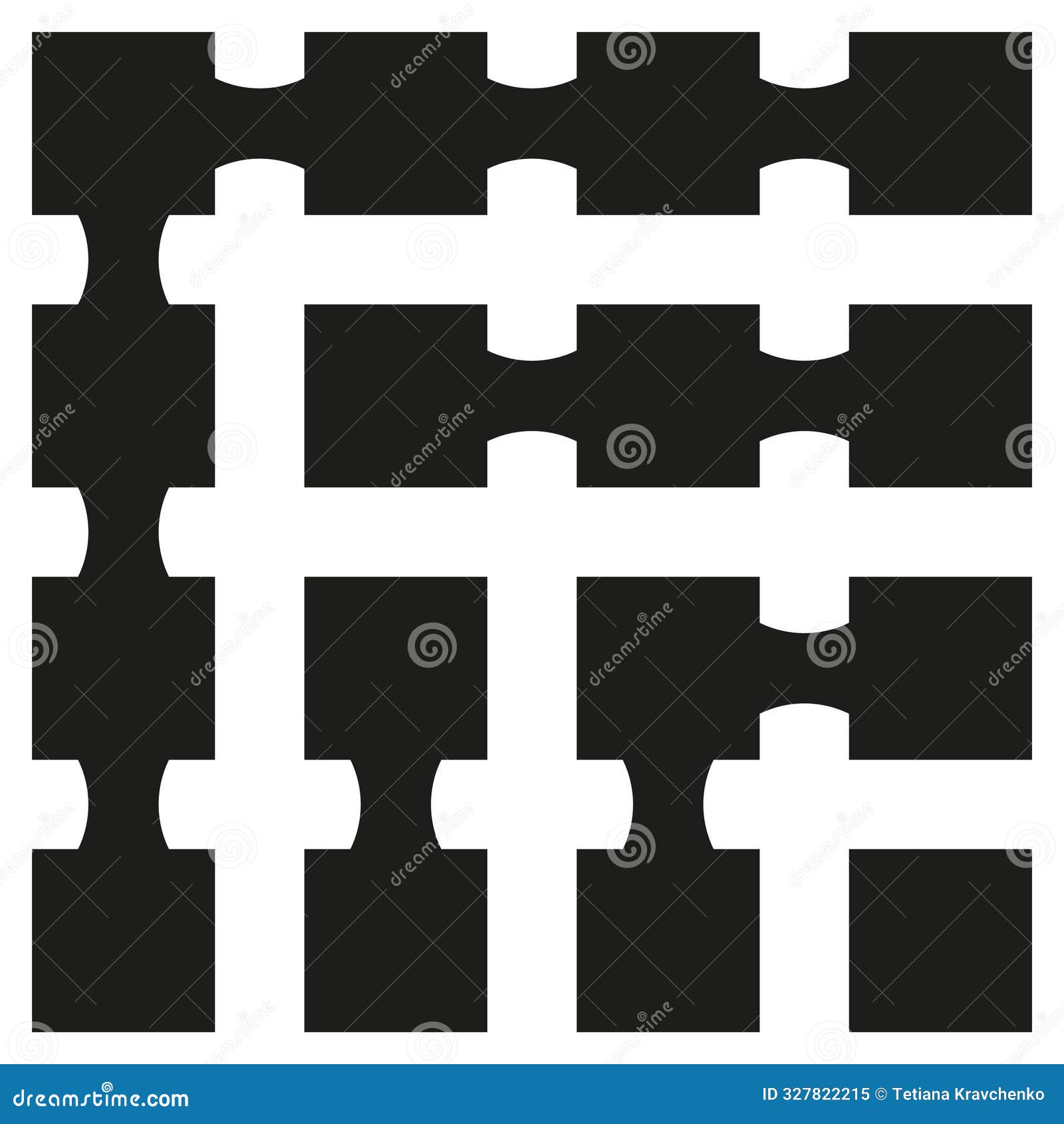 Abstract Geometric Pattern. Black and White Design. Square and Curve ...
