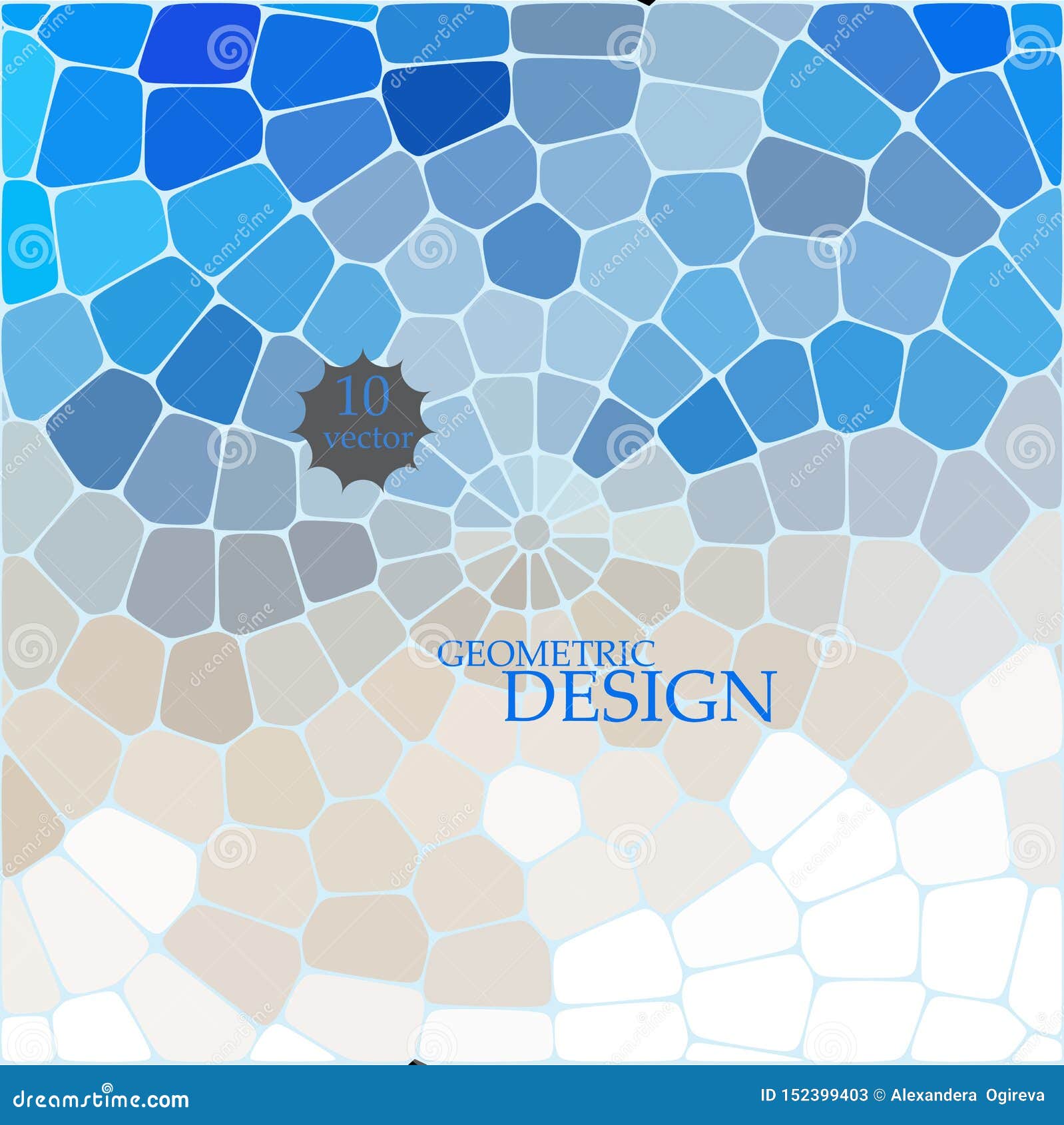 Abstract Geometric Pattern from Blue Squares on White Background. Stock ...