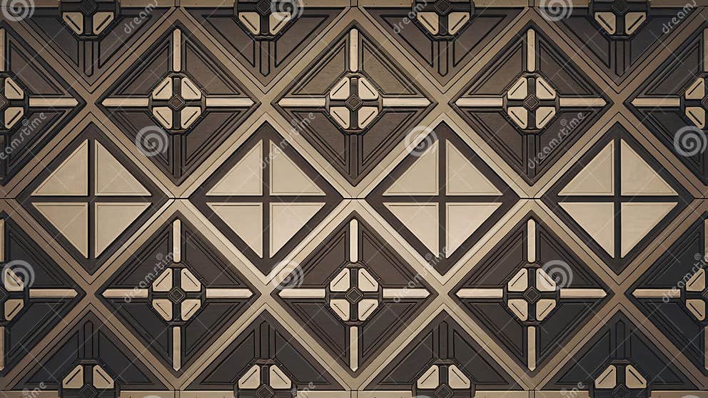 Abstract Geometric Pattern, Brown and Beige Tile Good Resolution Stock ...