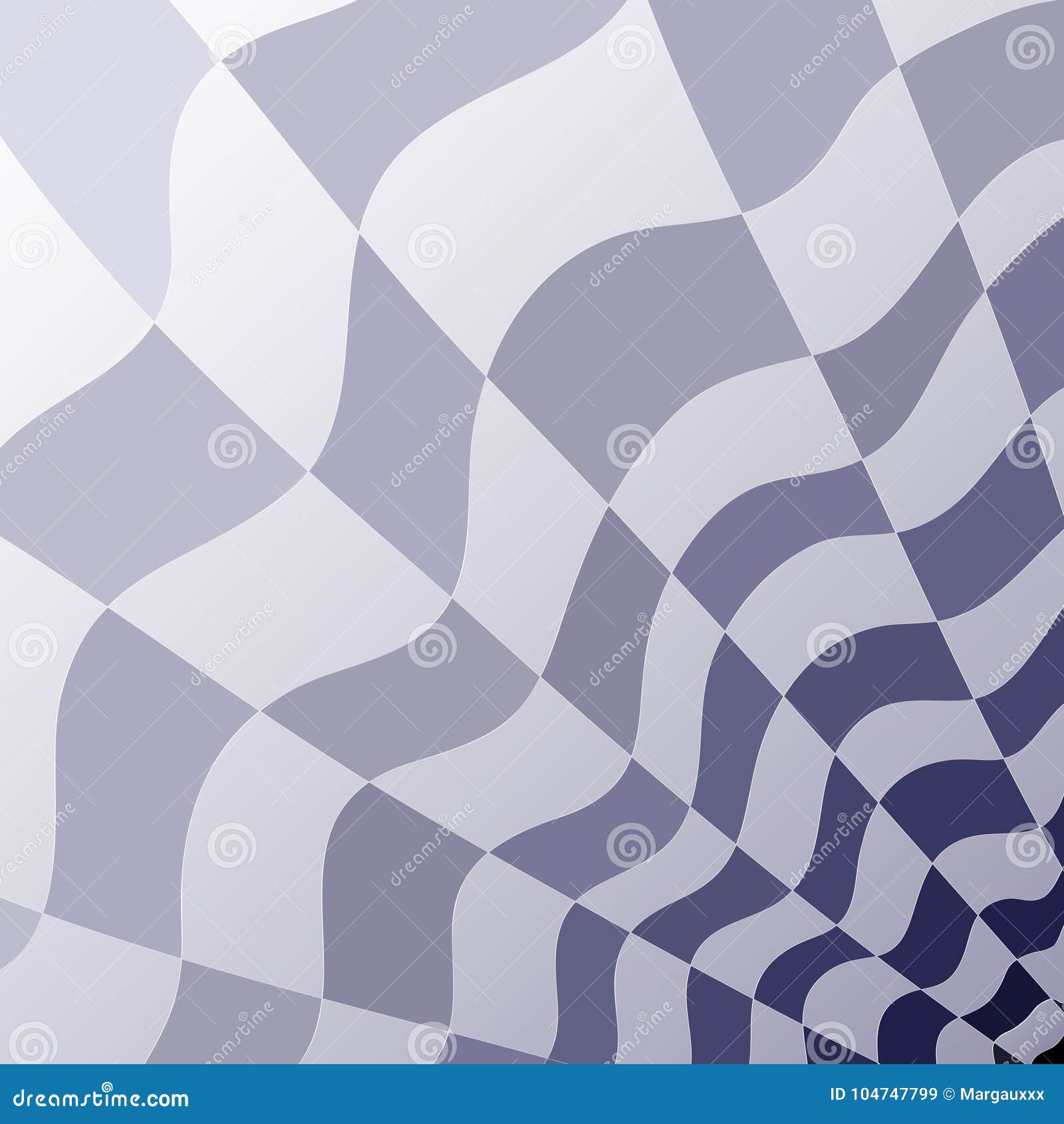 Abstract Geometric Pattern of a Checkerboard Gray and Blue Perspective ...
