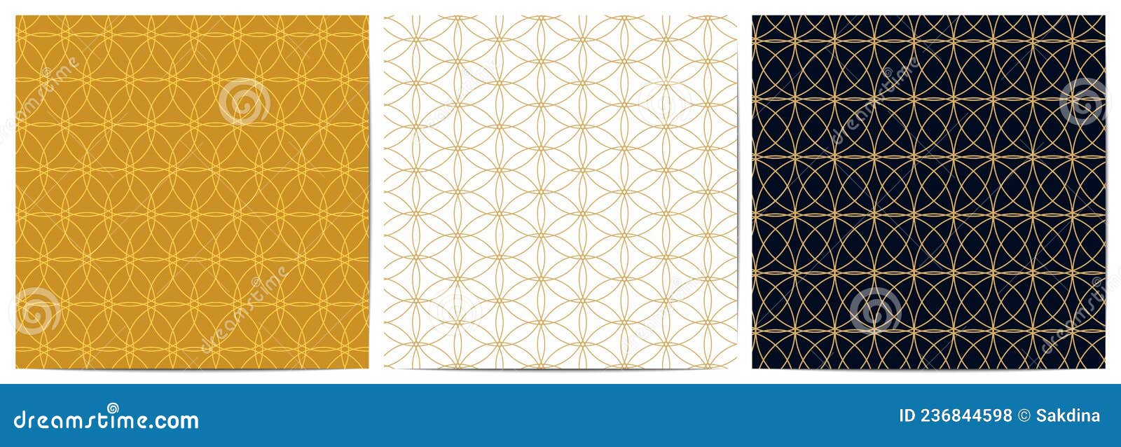 Abstract Geometric Pattern Circle Overlapping Stock Vector ...