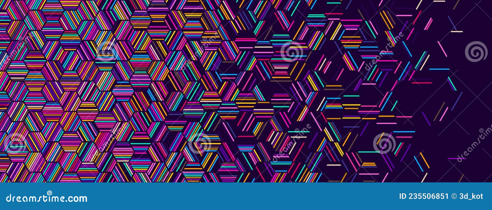 Colorful Hexagonal Shapes Royalty-Free Cartoon | CartoonDealer.com ...