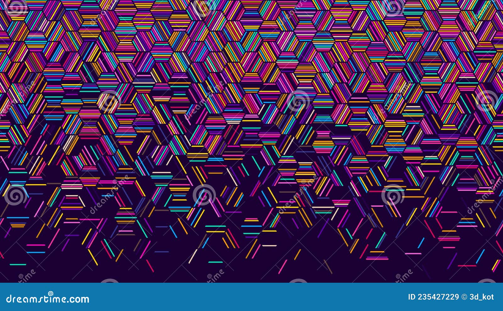 Colorful Hexagonal Shapes Royalty-Free Cartoon | CartoonDealer.com ...