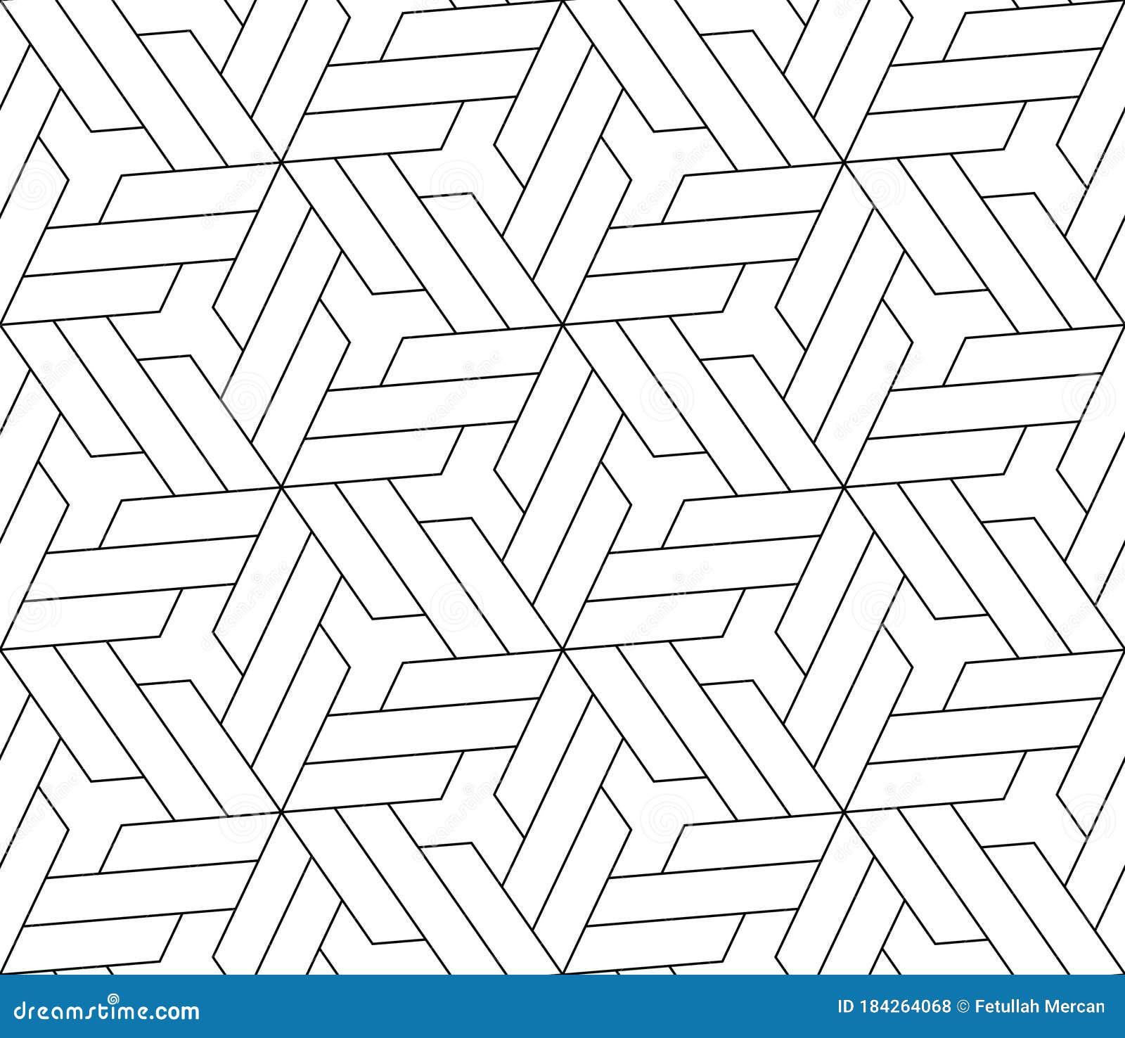 Abstract Geometric Pattern With Complex Lines Stock Vector