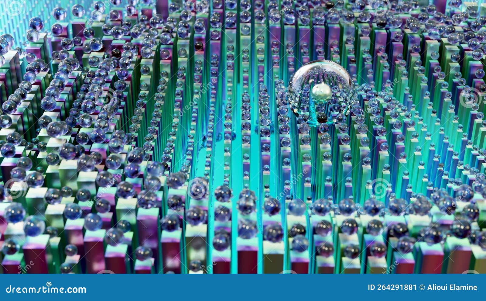 Abstract Geometric Pattern of 3d Render Cubes and Spheres, Loop, Motion ...