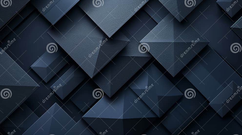 Abstract Geometric Pattern with Dark Blue Triangle Shapes, Creating a ...