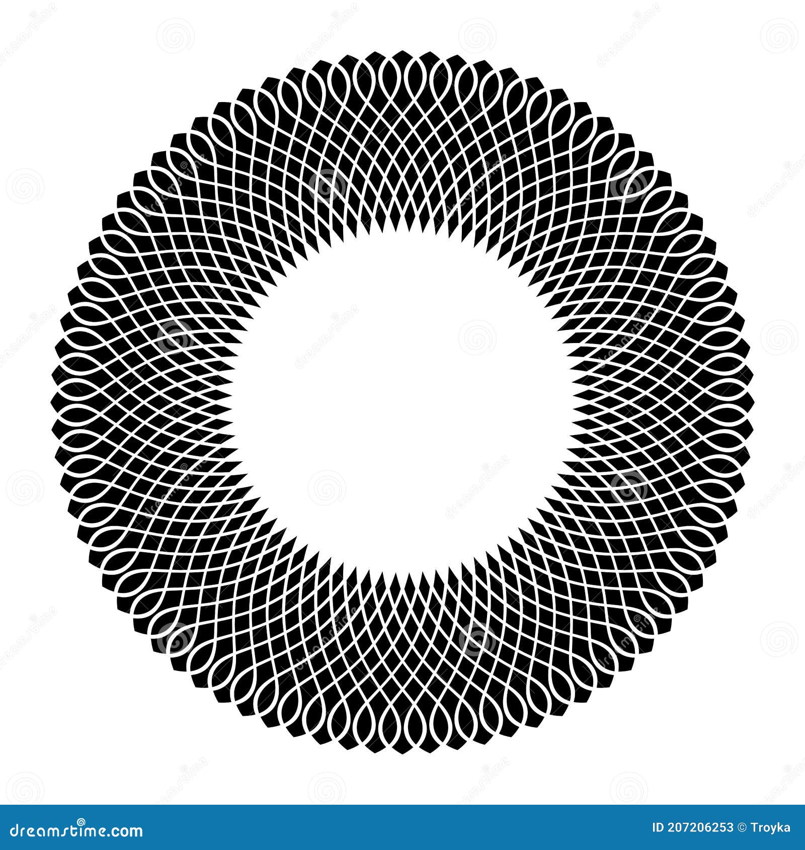 Abstract Geometric Pattern for Decorative Circle Frame Stock Vector ...