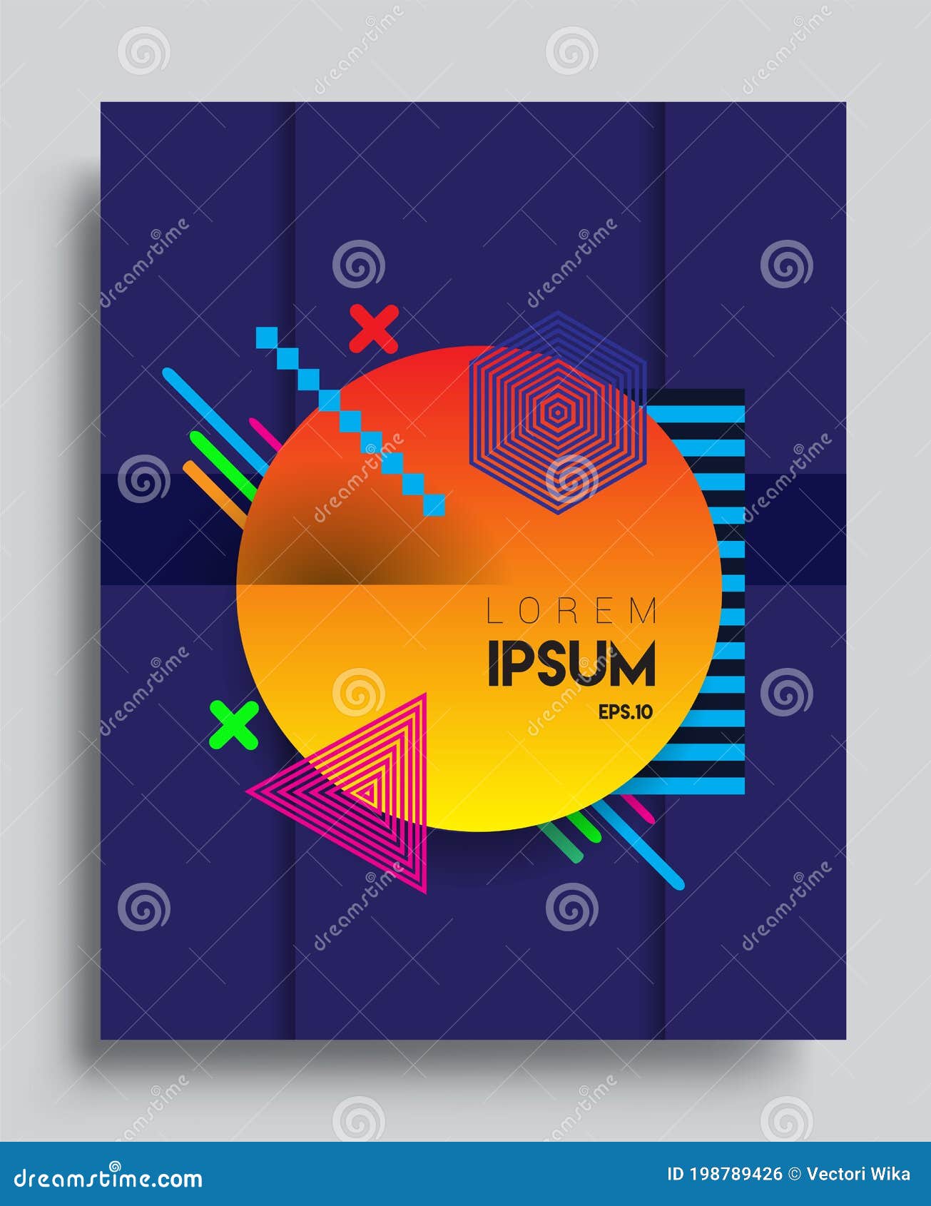 Abstract Geometric Pattern Design and Background. Vector Templates for ...