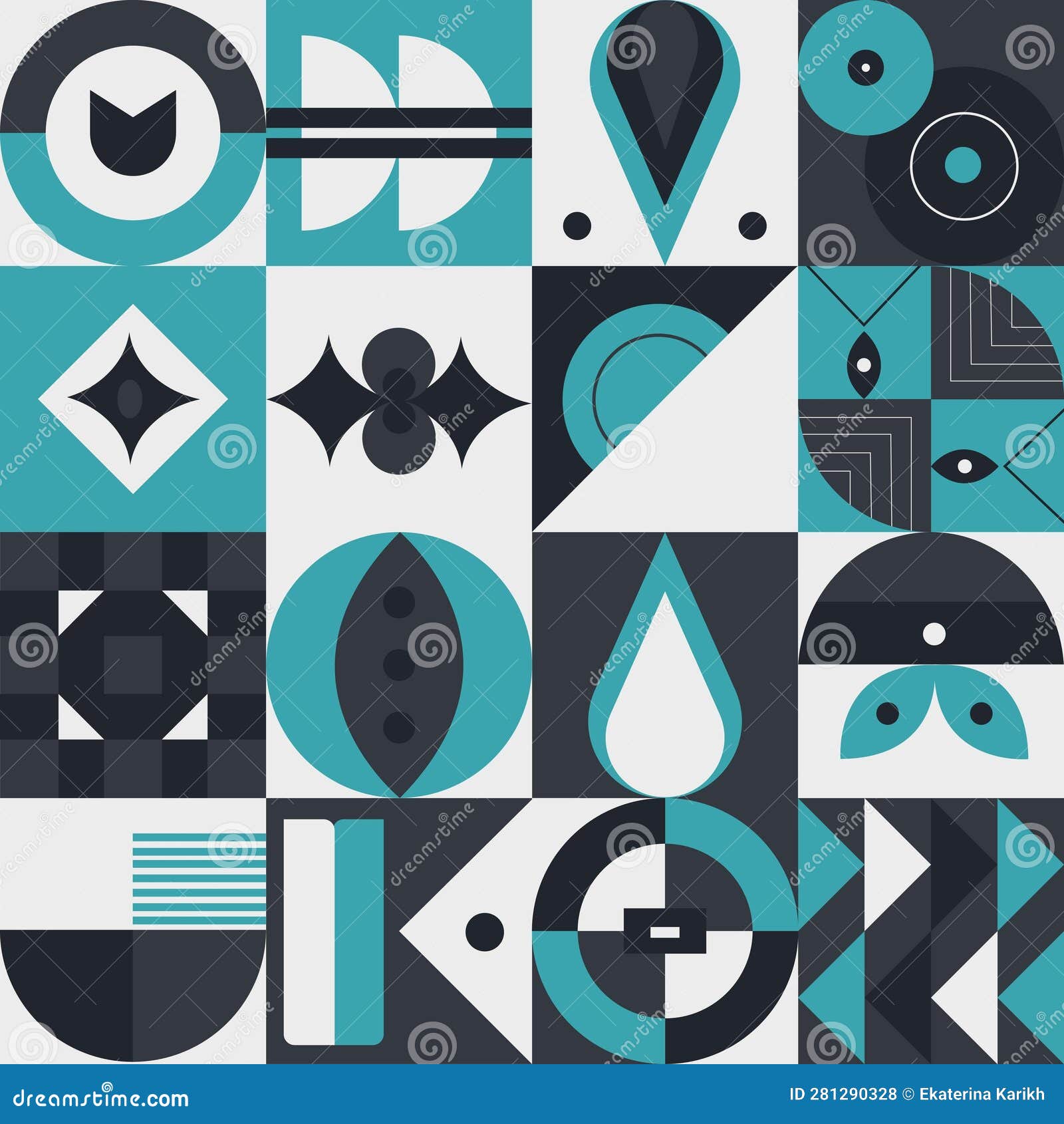 Abstract Geometric Pattern Design in Modern Style. Stock Vector ...