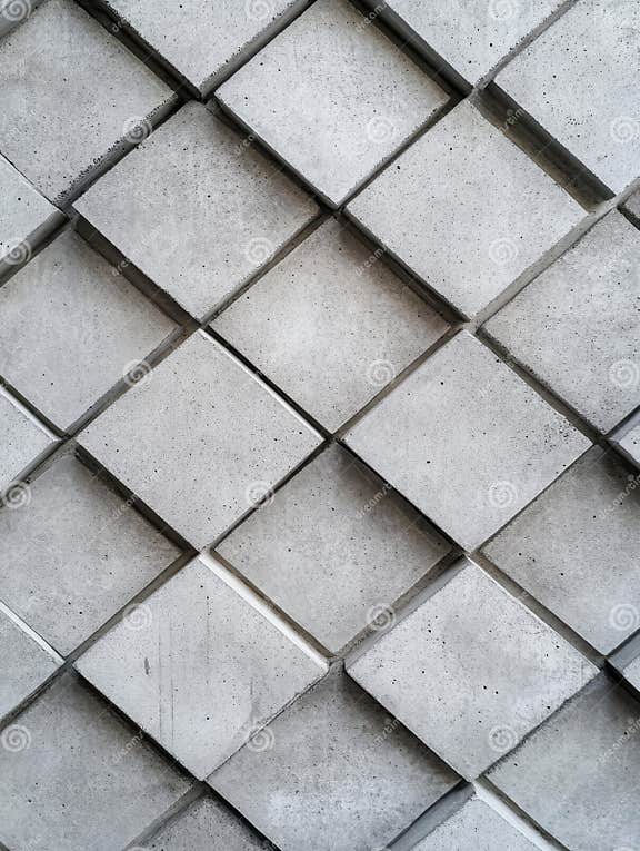 Abstract Geometric Pattern of Diamonds on Grey Concrete Wall ...