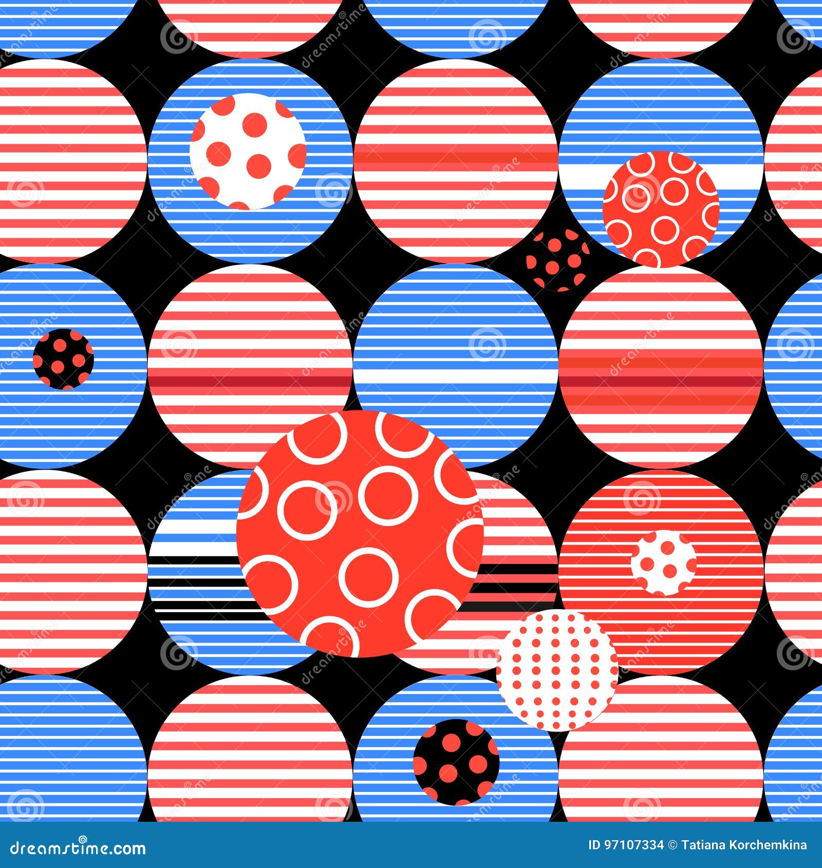 Abstract Geometric Pattern from Different Circles Stock Vector ...