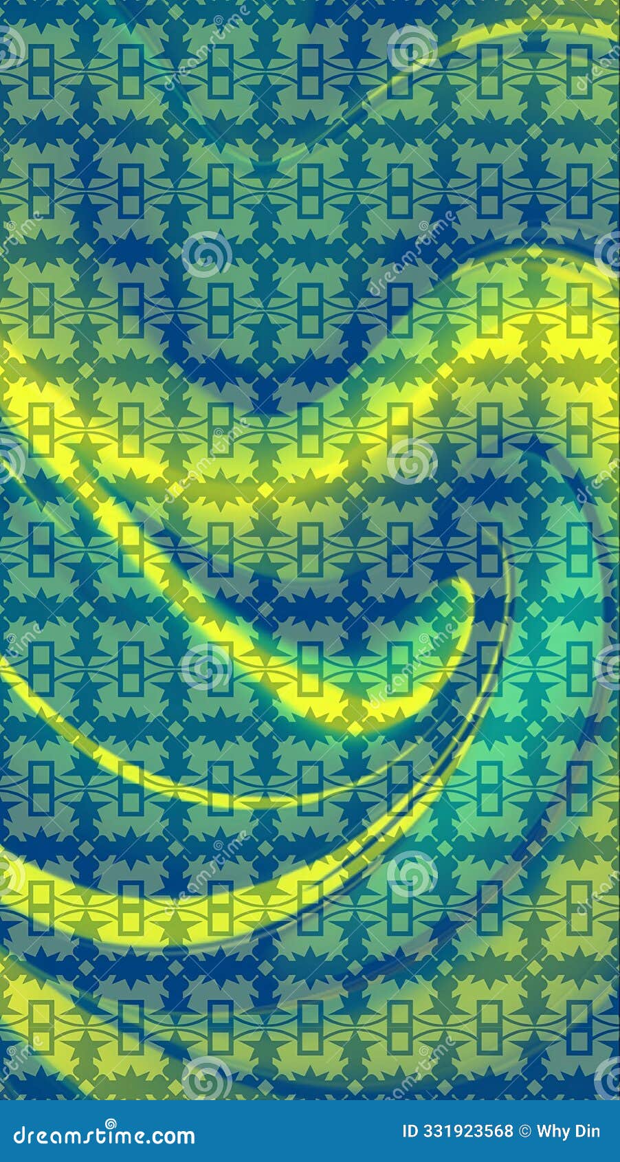 An Abstract Geometric Pattern Featuring a Combination of Sharp-edged ...