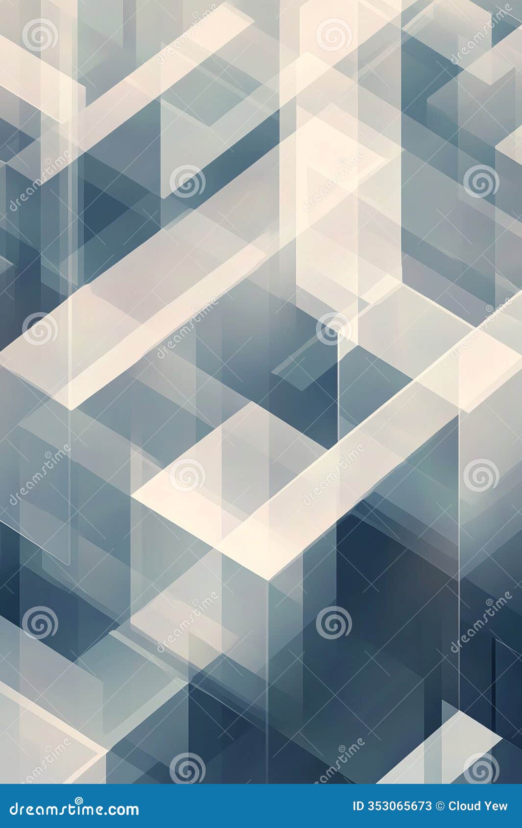 Abstract Geometric Pattern Featuring Overlapping Transparent Cubes ...