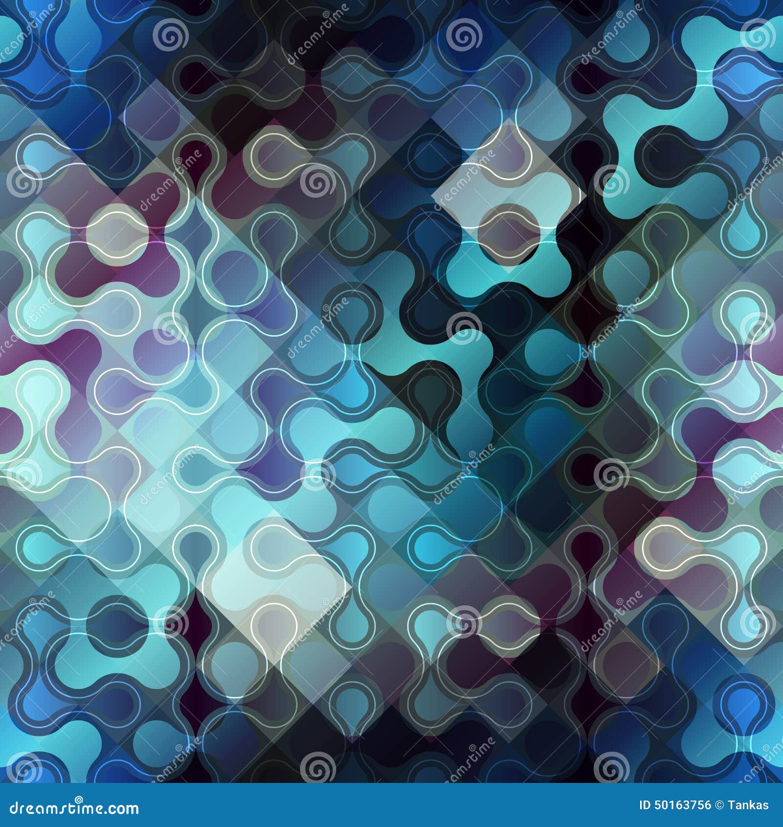 Abstract Geometric Pattern with Figures Connected Stock Vector ...