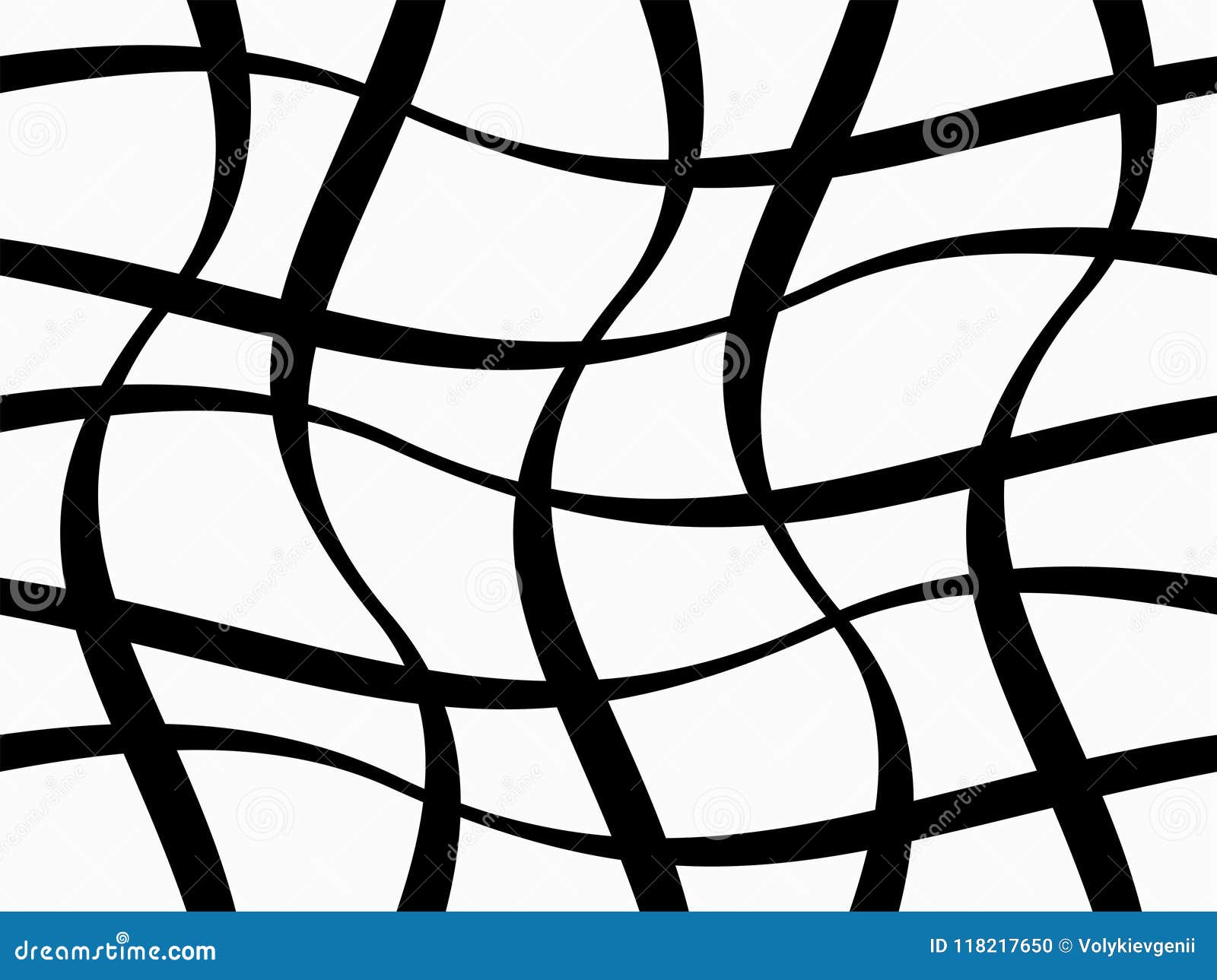 Abstract Geometric Pattern with Figures of Wavy Lines Stock Vector ...