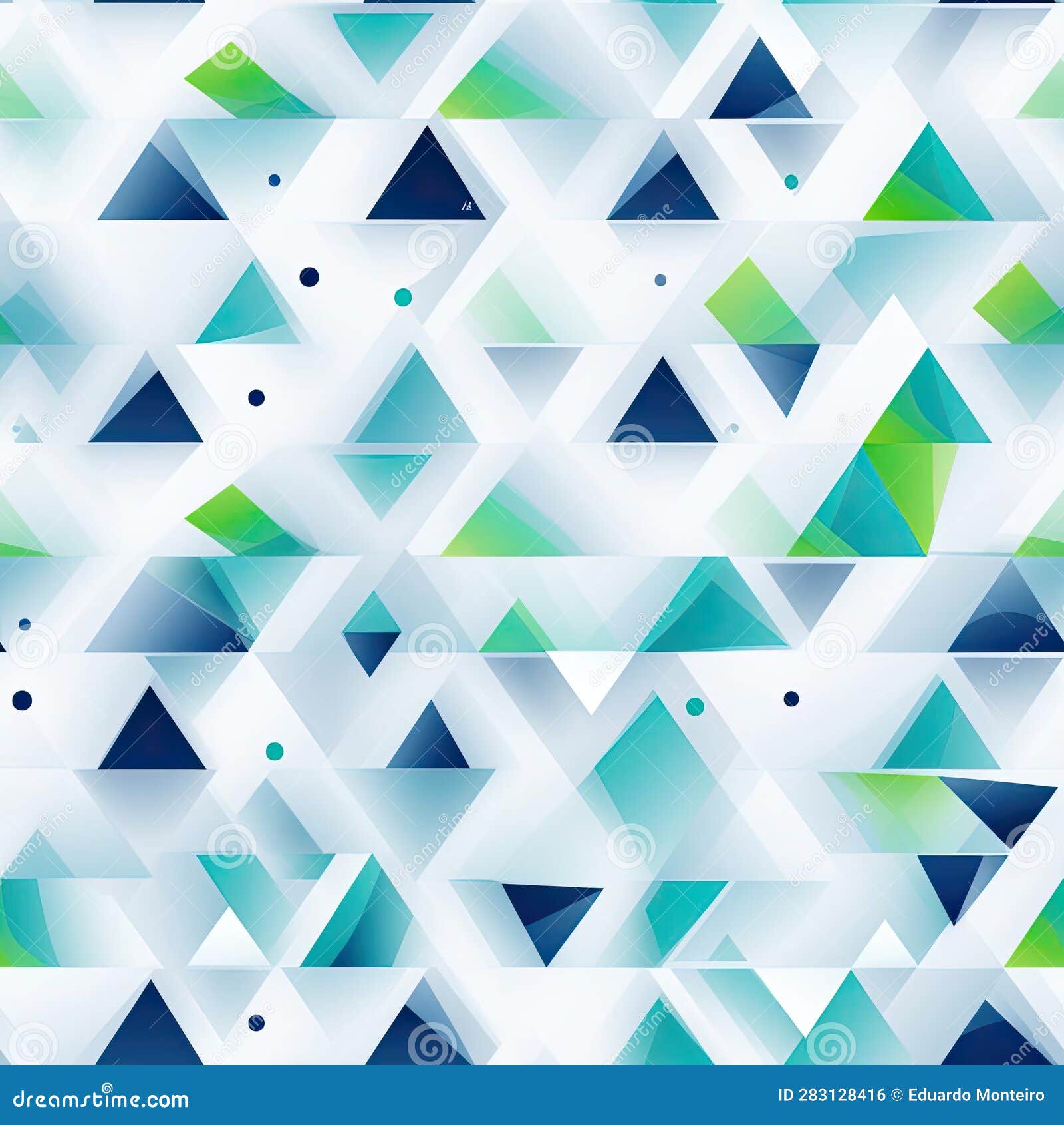 Abstract Geometric Pattern in Green and Blue Hues (tiled) Stock ...