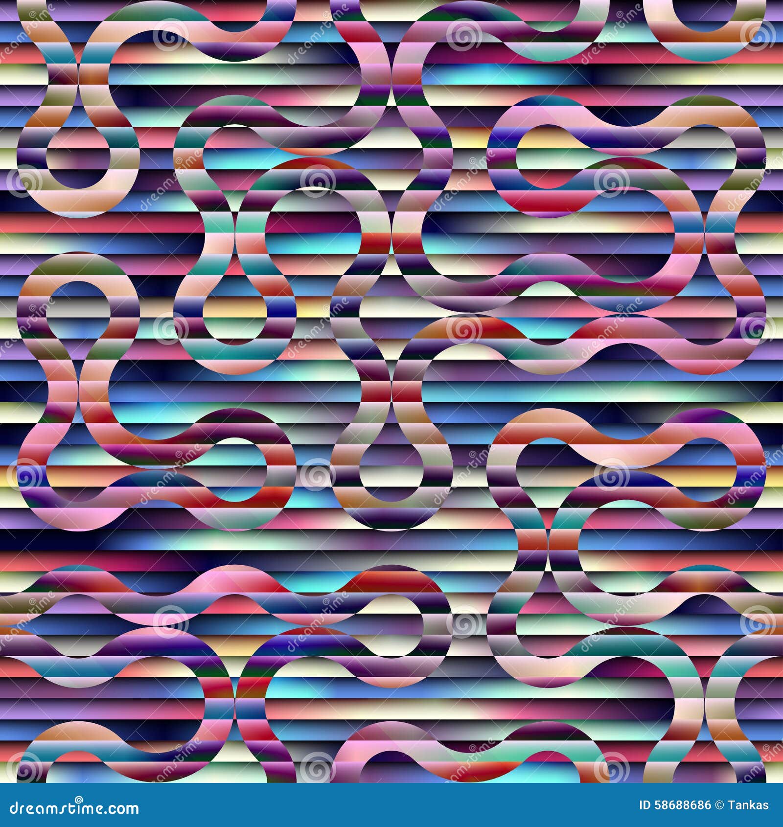 Abstract Geometric Pattern of Horizontal Lines Stock Vector ...