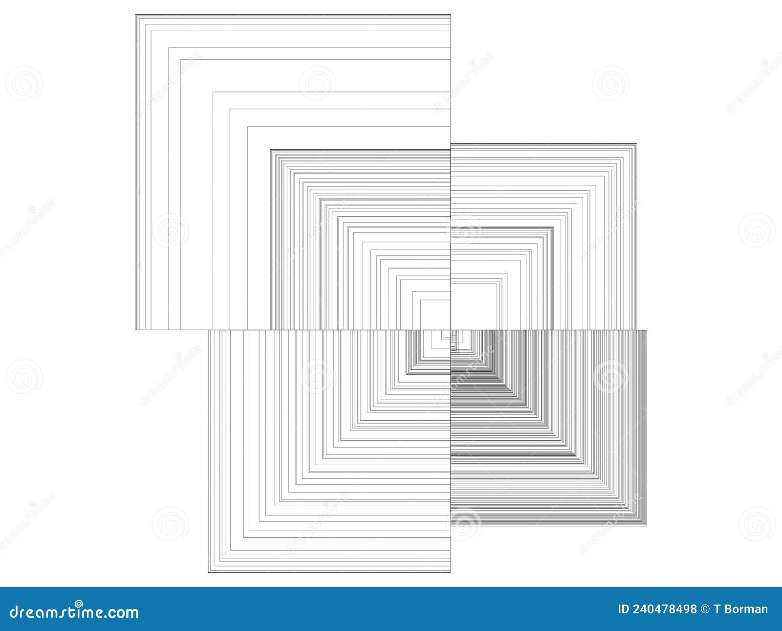 Abstract Geometric Pattern with Isolated Shape Squares Windows of ...