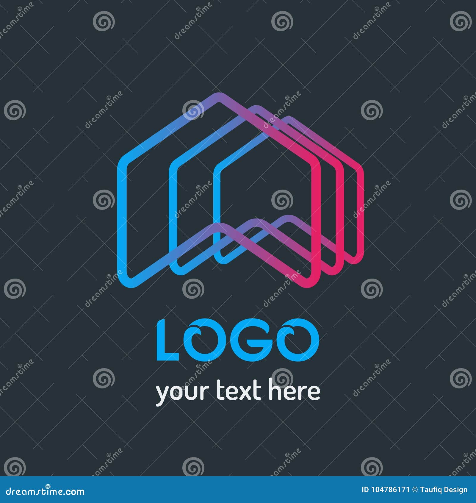 Abstract Geometric Pattern Line Logo Icon Background Vector ...