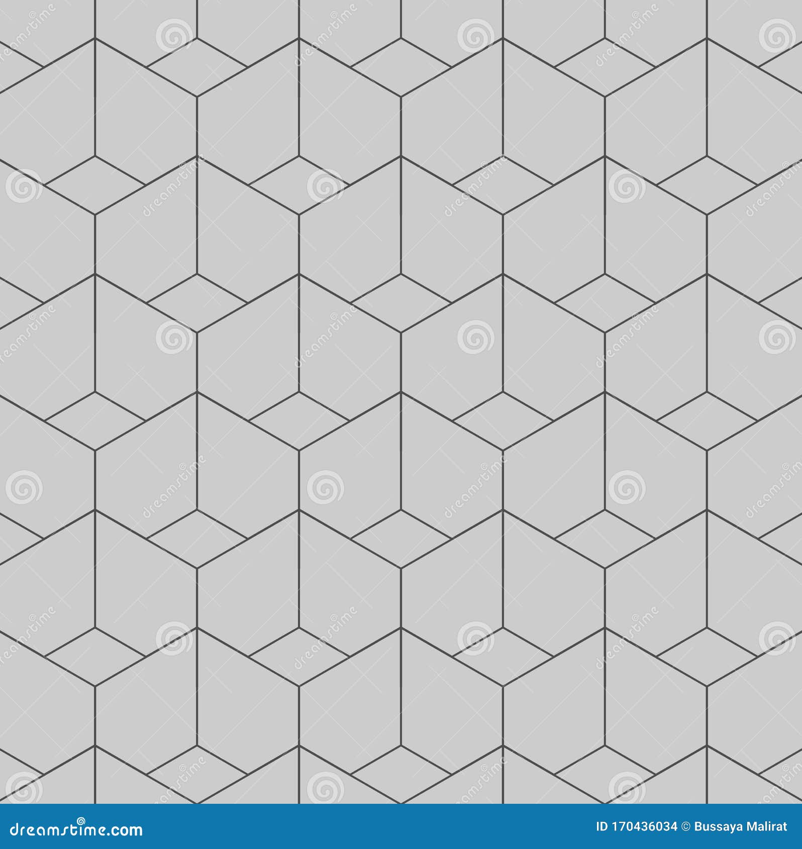 Modern Geometric Lines Hexagon Pattern Background. Stock Illustration ...