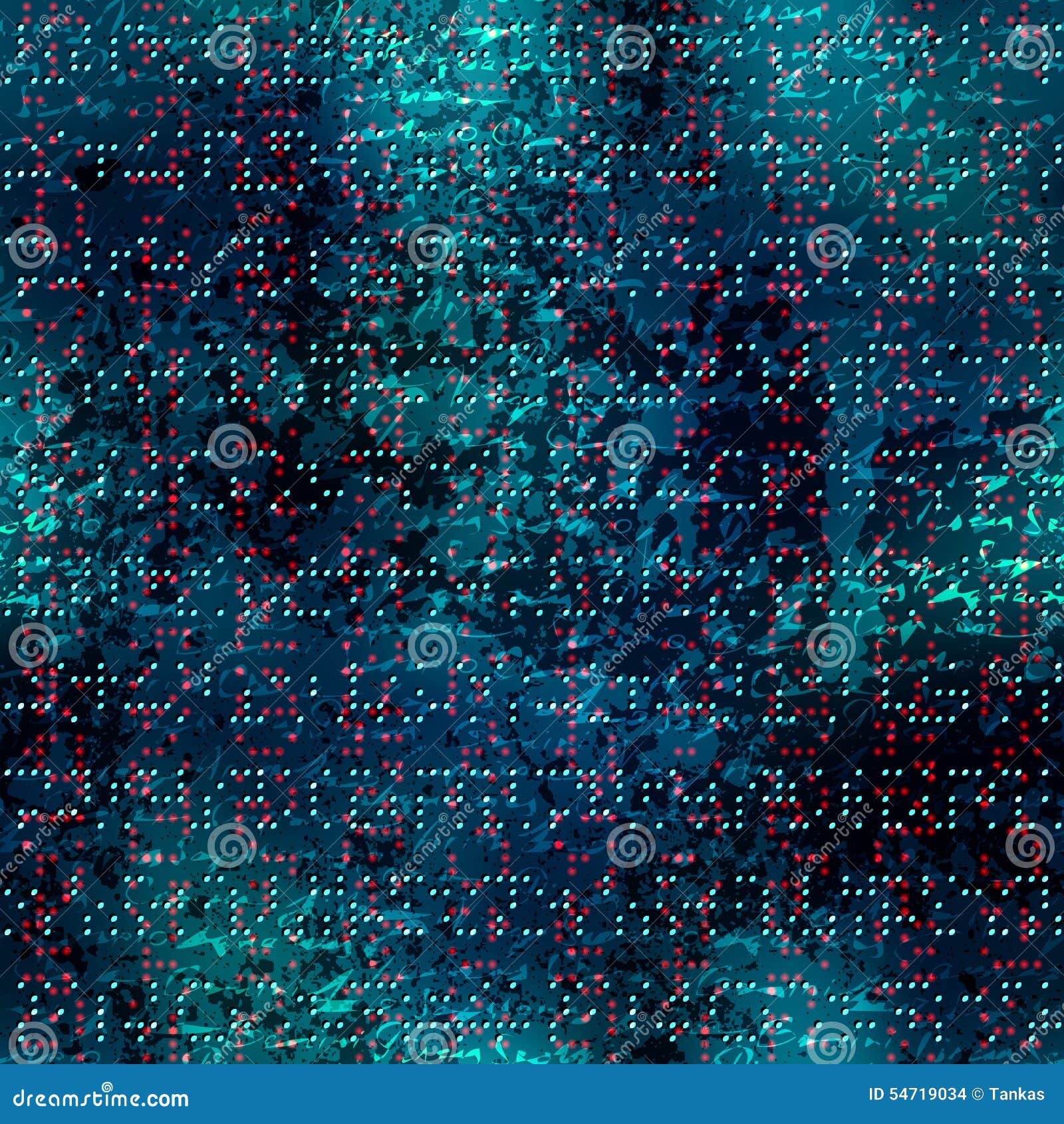 Abstract Geometric Pattern in Matrix Style and Green Color. Stock ...