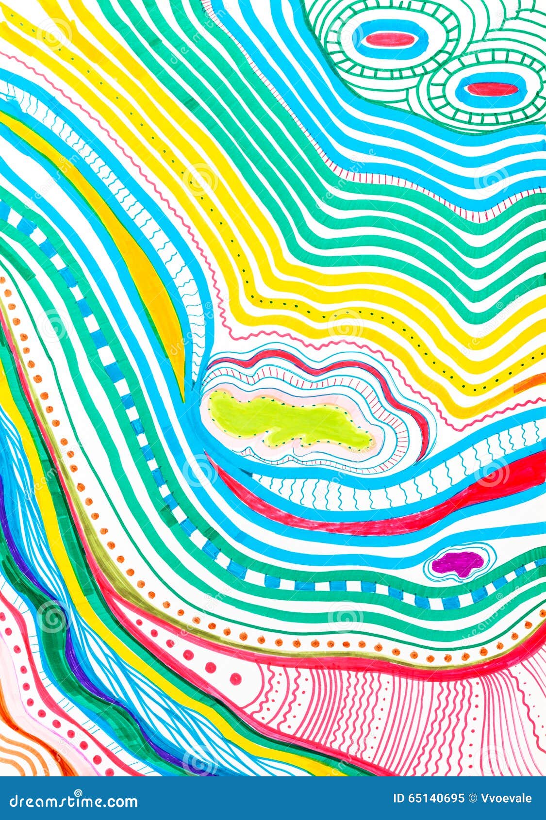 Abstract Geometric Pattern with Natural Landscape Stock Illustration ...