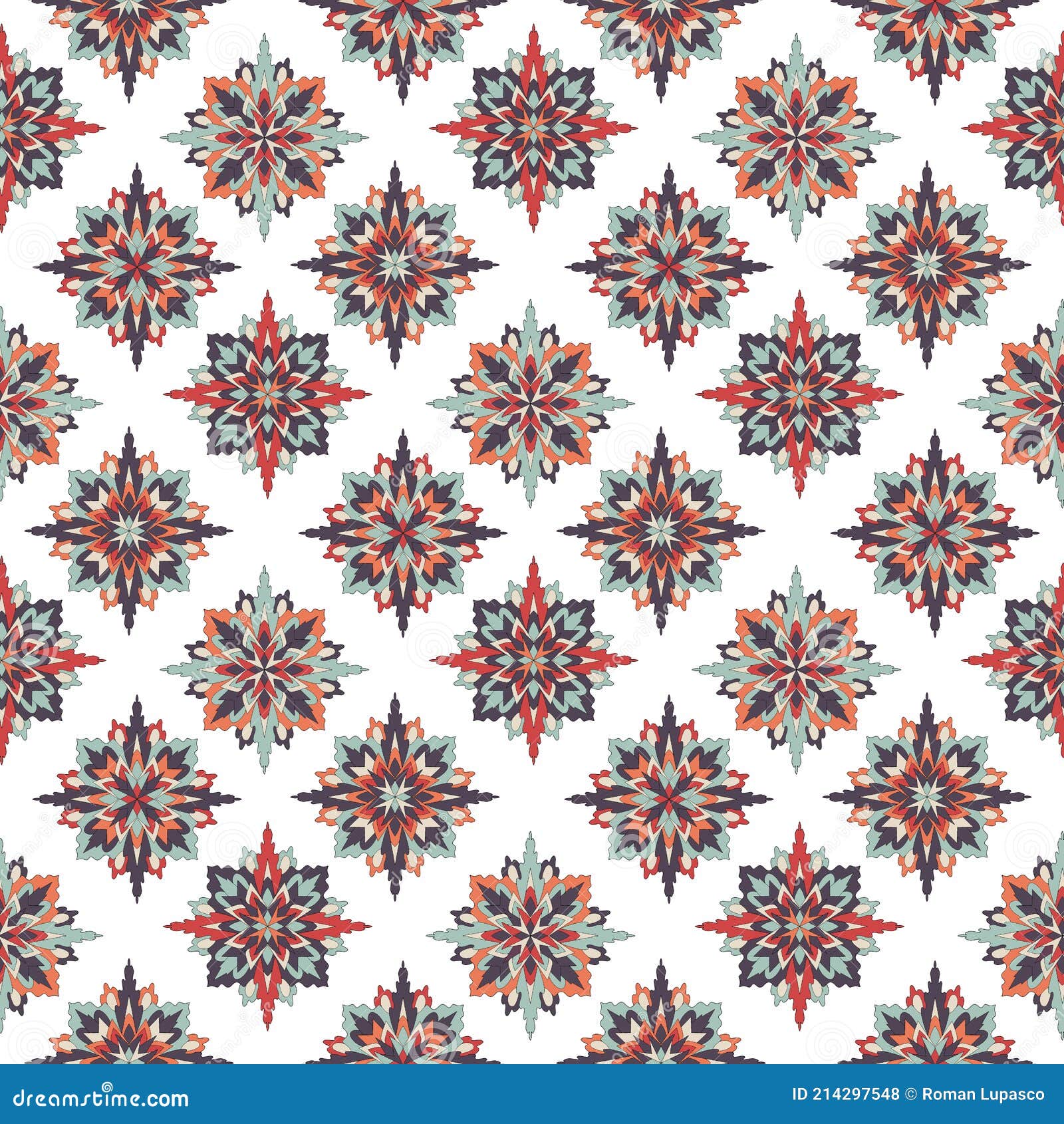 Abstract Geometric Pattern, Outline Hand Drawn Style Stock Vector ...