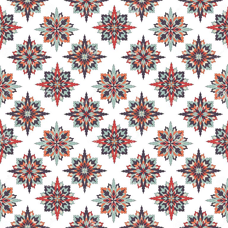 Abstract Geometric Pattern, Outline Hand Drawn Style Stock Vector ...