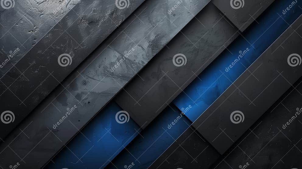 Abstract Geometric Pattern with Overlapping Gray and Blue Stripes ...