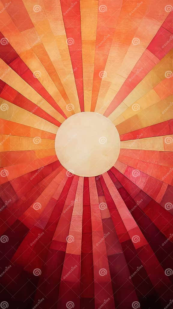 Abstract Geometric Pattern with Red, Orange, and Yellow Hues. Stock ...