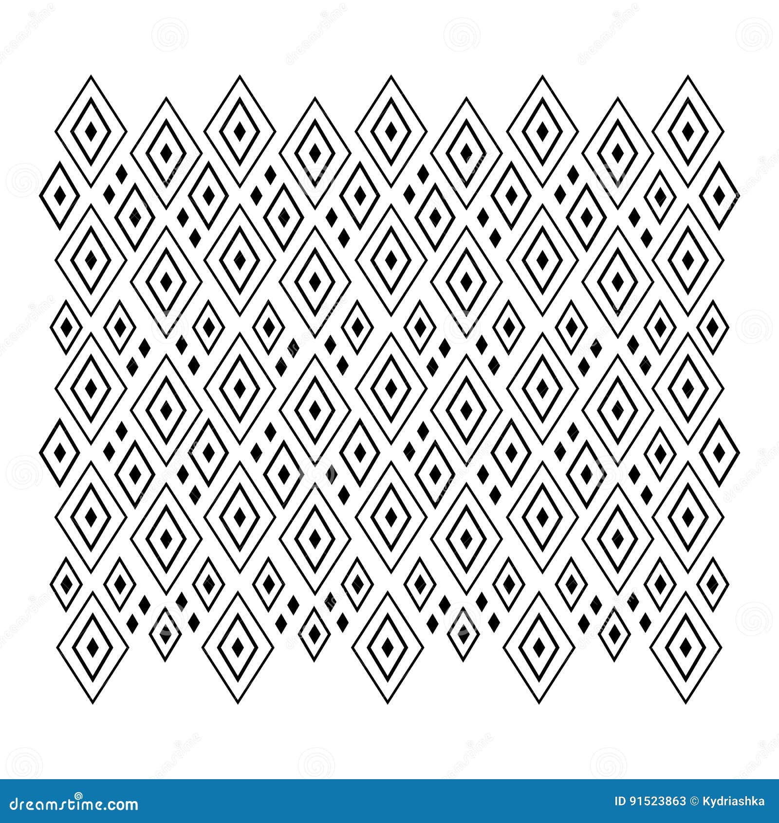 Abstract Geometric Pattern, Rhombus Design Stock Vector - Illustration ...
