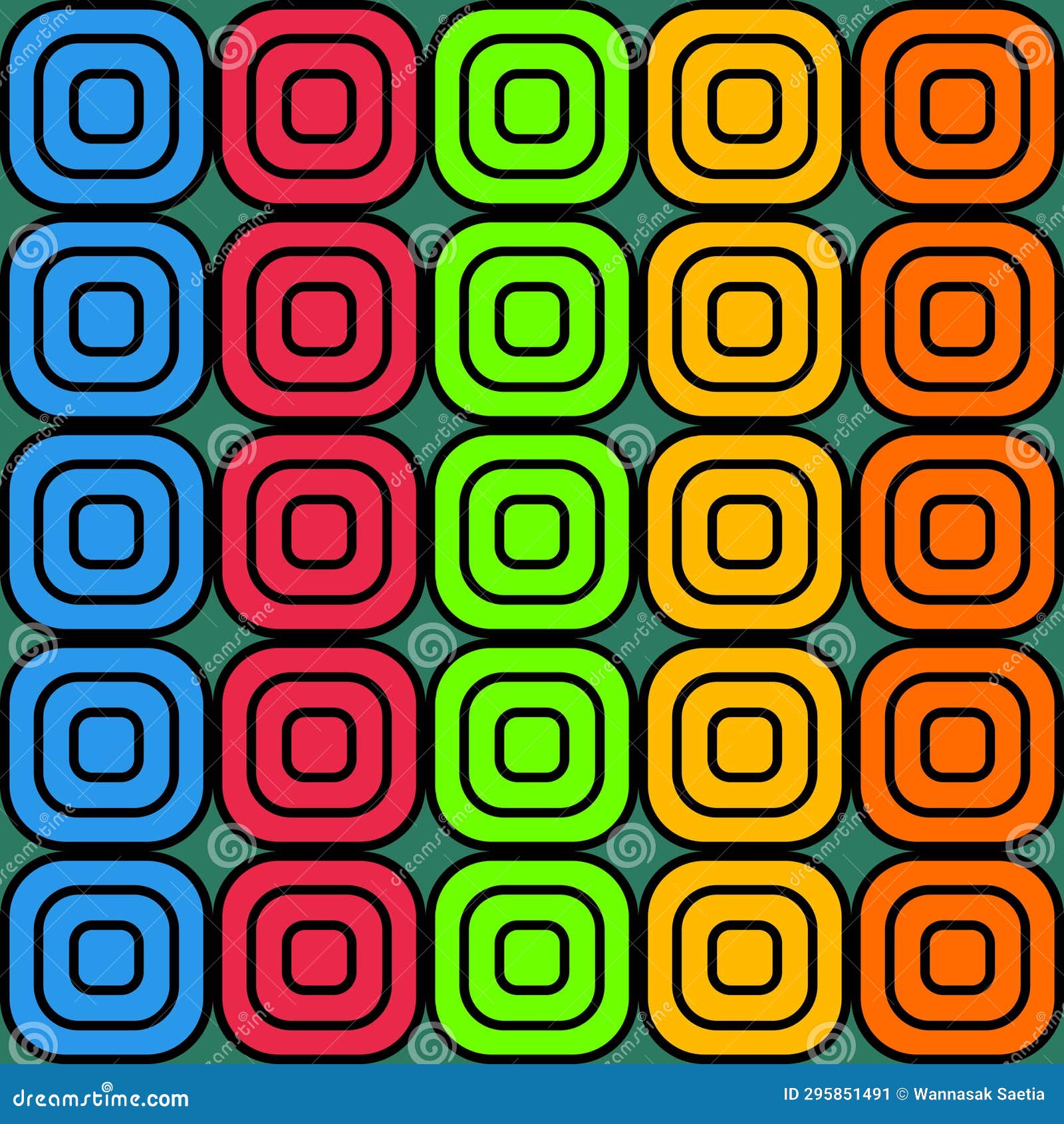 Abstract Geometric Pattern with Rounded Rectangles. Stock Illustration ...