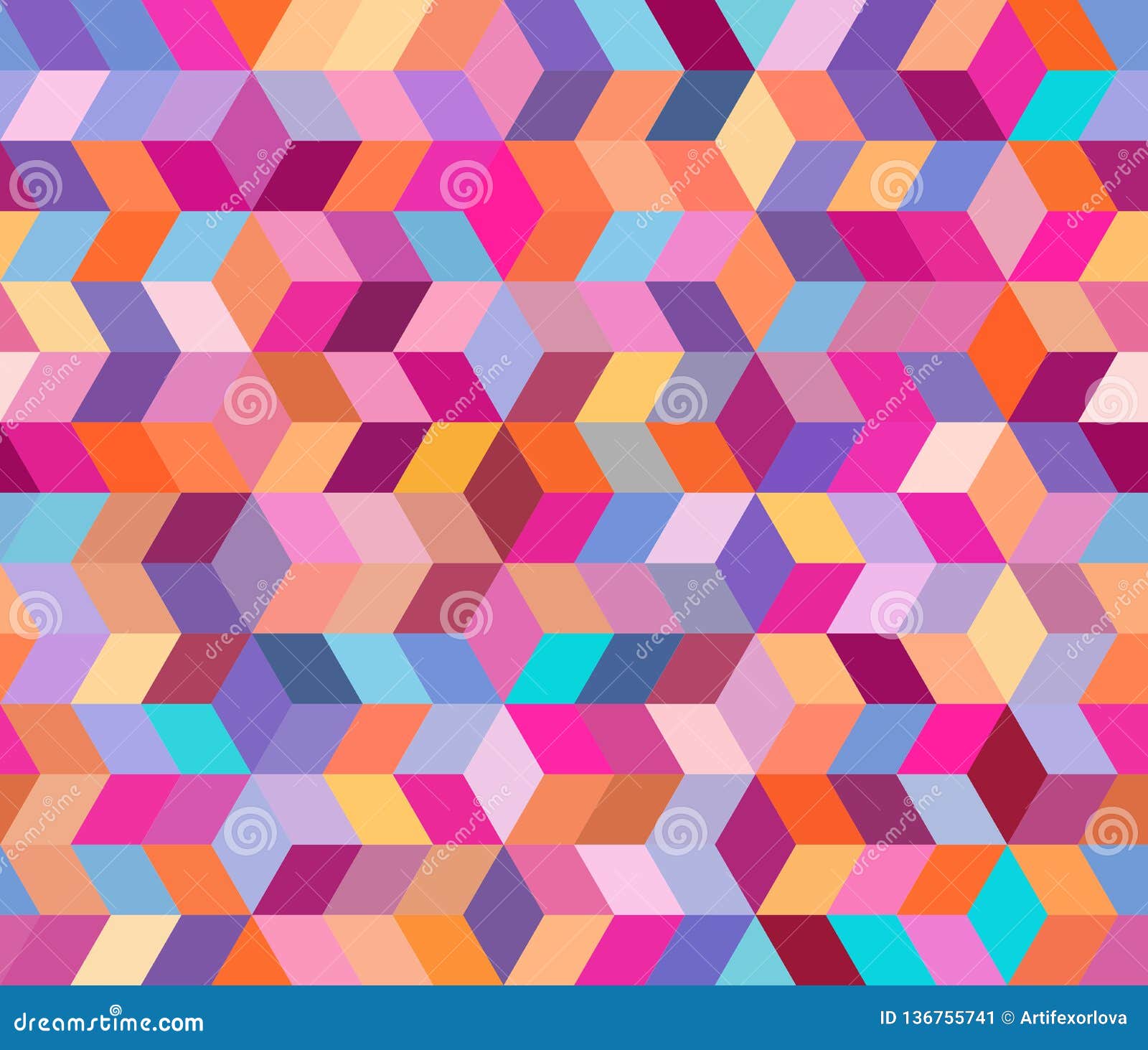 Abstract Geometric Pattern with Geometric Shapes. Endless Background of ...