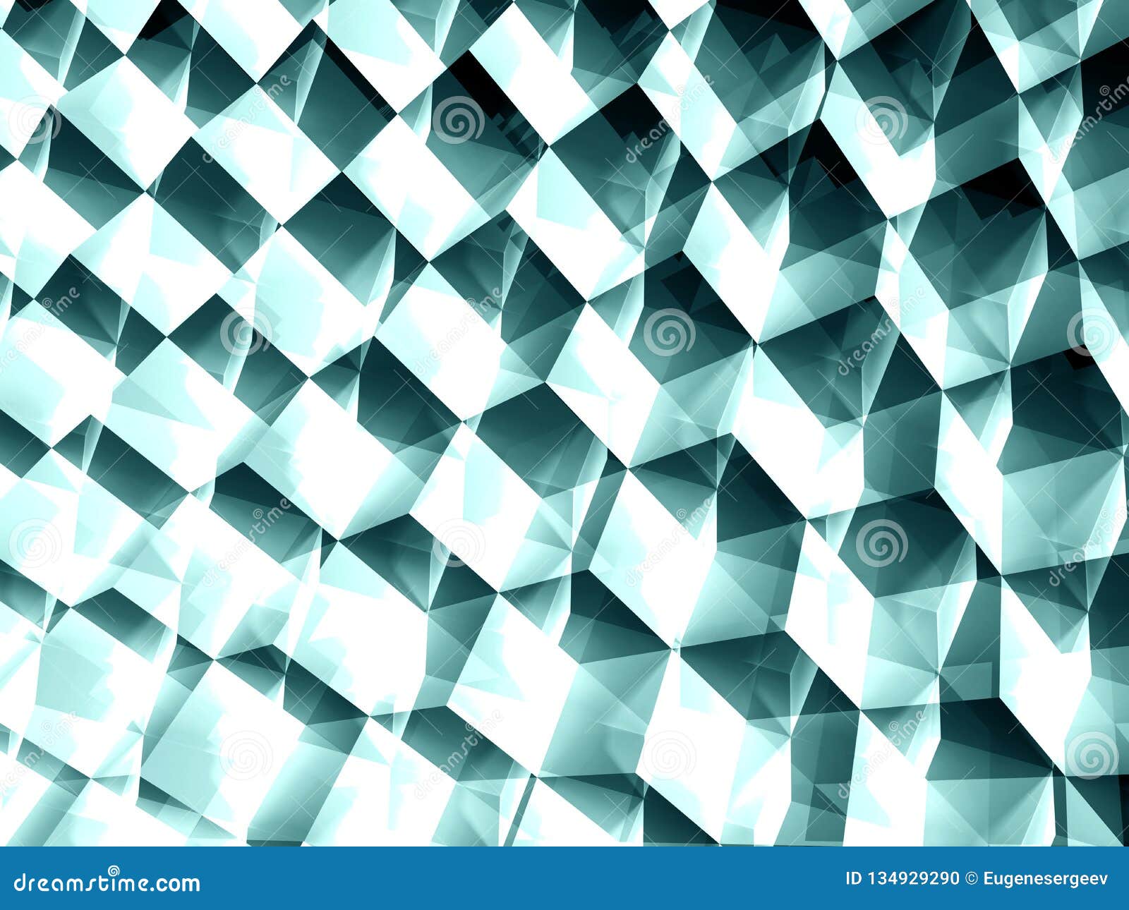 Abstract Geometric Pattern, Shiny Blue Cubes Stock Photo - Image of ...