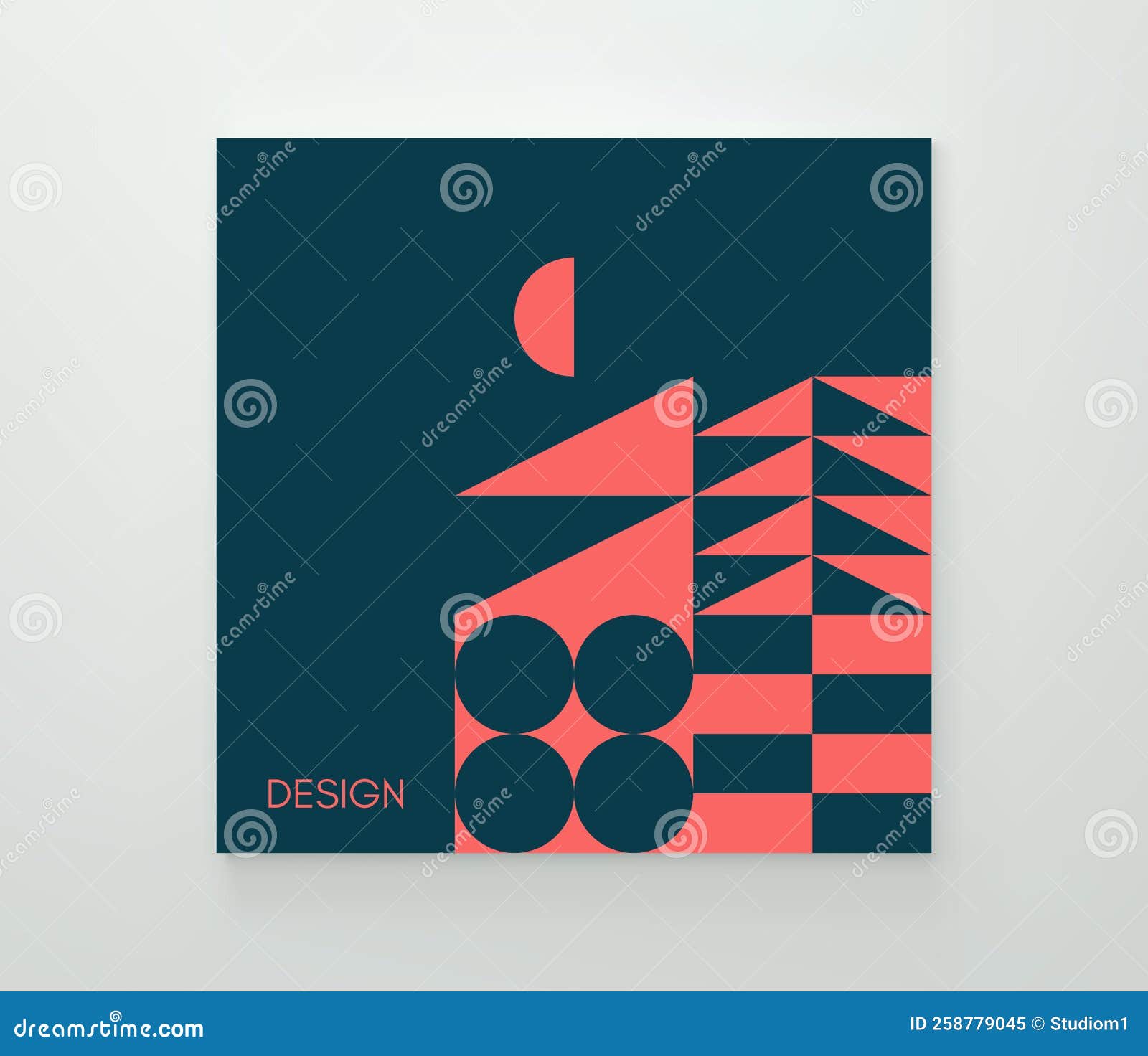Abstract Geometric Pattern with Simple Shapes. Vector Illustration for ...