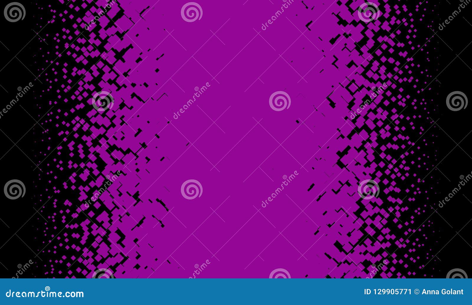 Abstract Geometric Pattern with Small Squares. Black and Purple Color ...