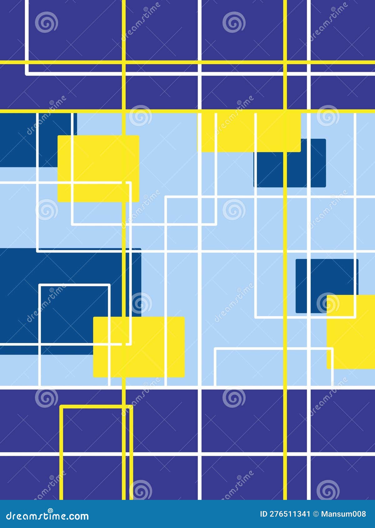 Abstract Geometric Pattern with Squares and Lines. Illustration Stock ...