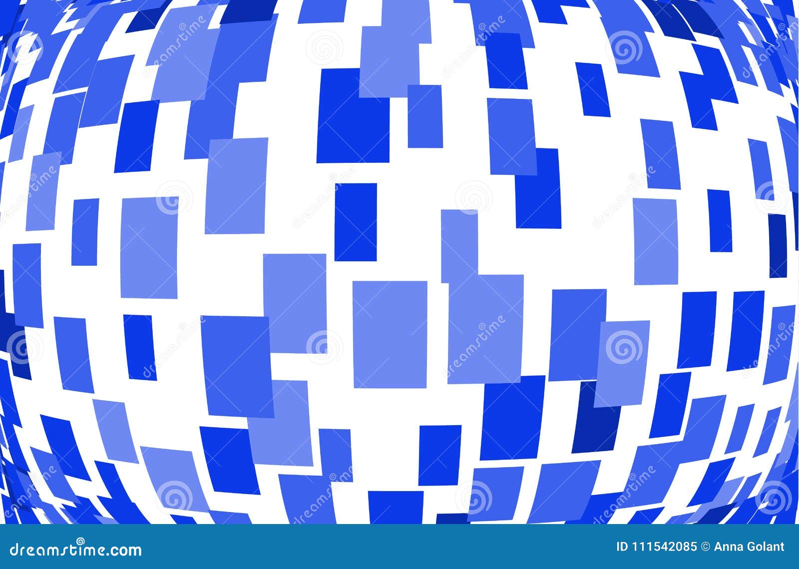 Abstract Geometric Pattern with Squares, Rectangles. Blue Color Vector ...