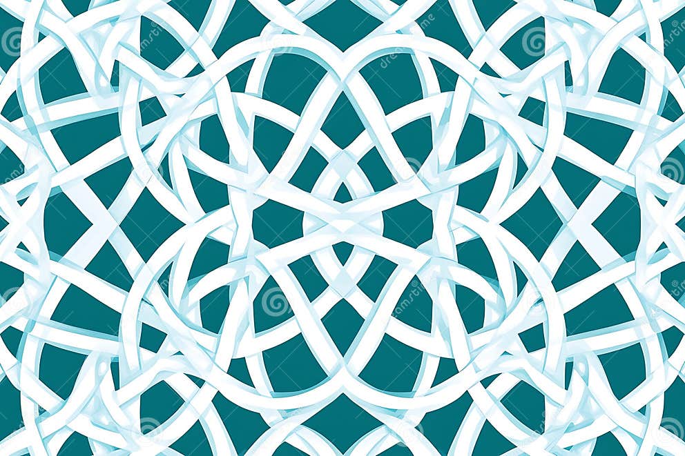 Abstract Geometric Pattern with Teal Background Stock Illustration ...
