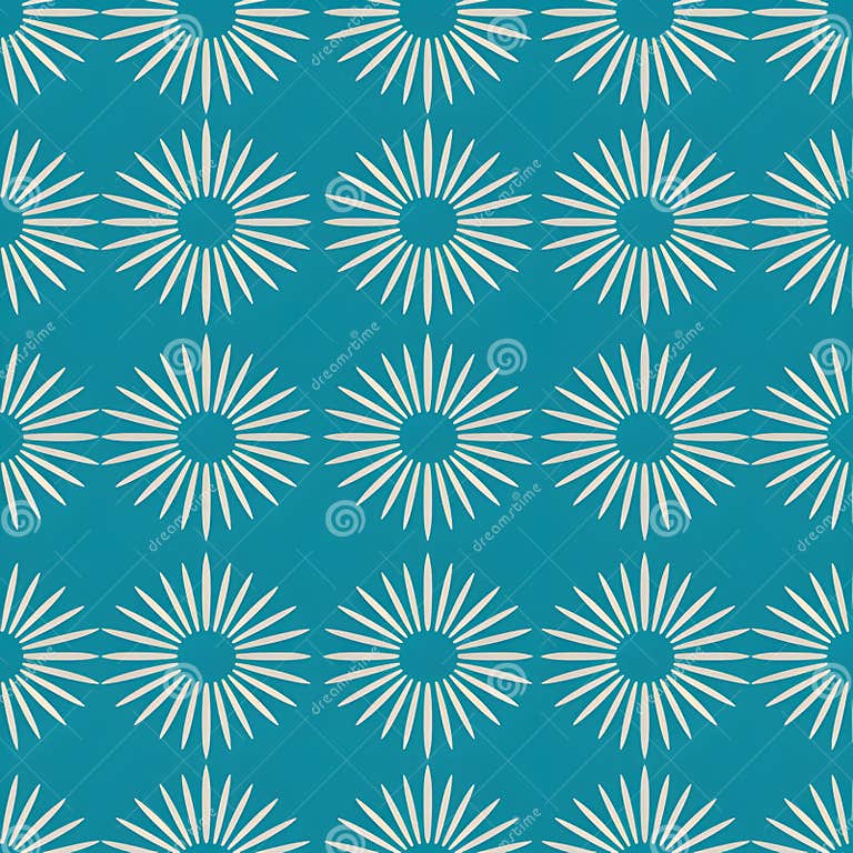 Abstract Geometric Pattern with Teal Background Stock Vector ...