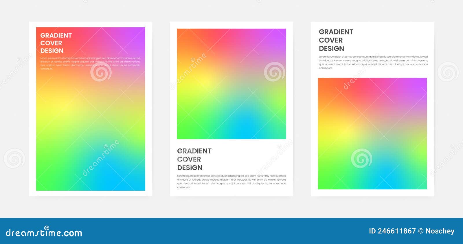 Abstract Geometric Pattern Texture for Book Cover Template Set. Vector ...